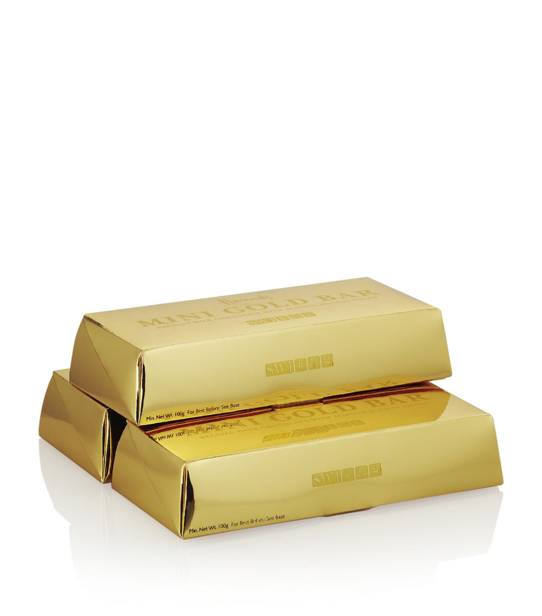 Harrods Mini Gold Bar Chocolates (3 pack) – Belgravia